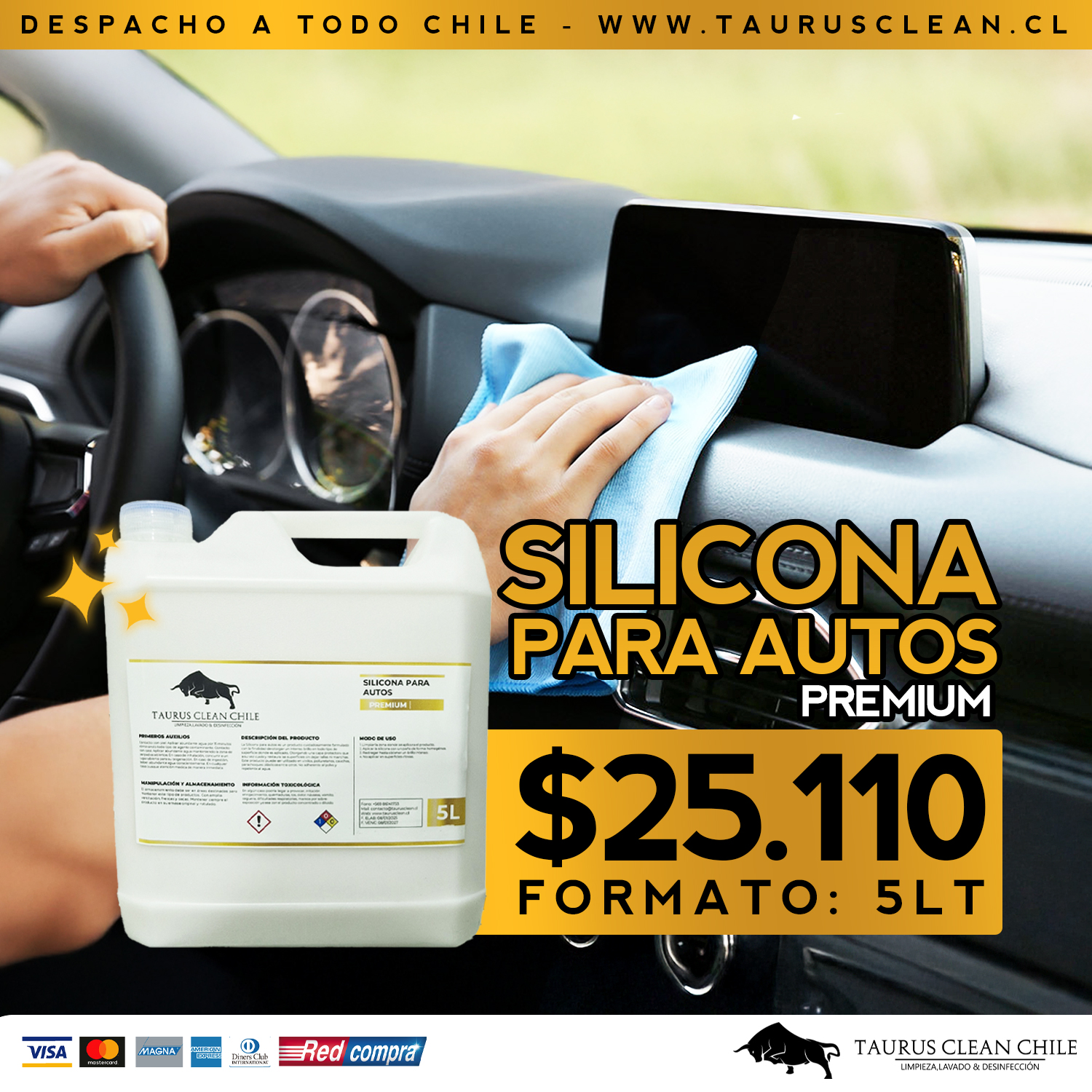 Silicona Para Autos – Premium – 5LT | TaurusClean